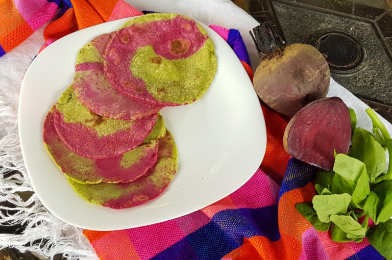 Tortillas de colores ¡lógralas con ingredientes 100% naturales!