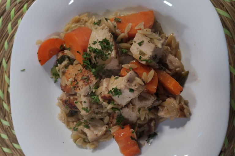 Orzo cremoso con pollo - Buen Provecho - Las mejores recetas de cocina