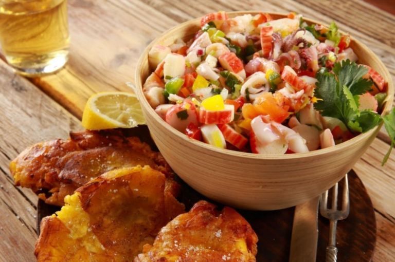 Ceviche de surimi y pulpo bebé